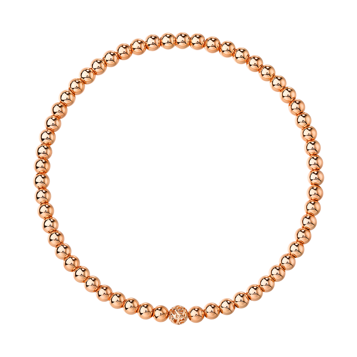 4mm 14k Rose Gold Smooth Beaded Bracelet – Spark*l
