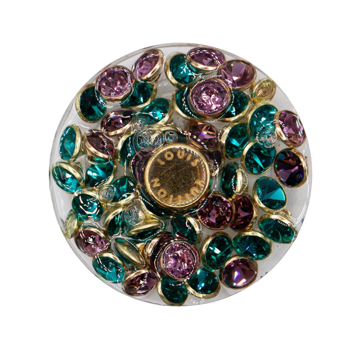 LOT #228 - Spark*l XL Pop-Socket - Blue Zircon & Violet with Upcycled