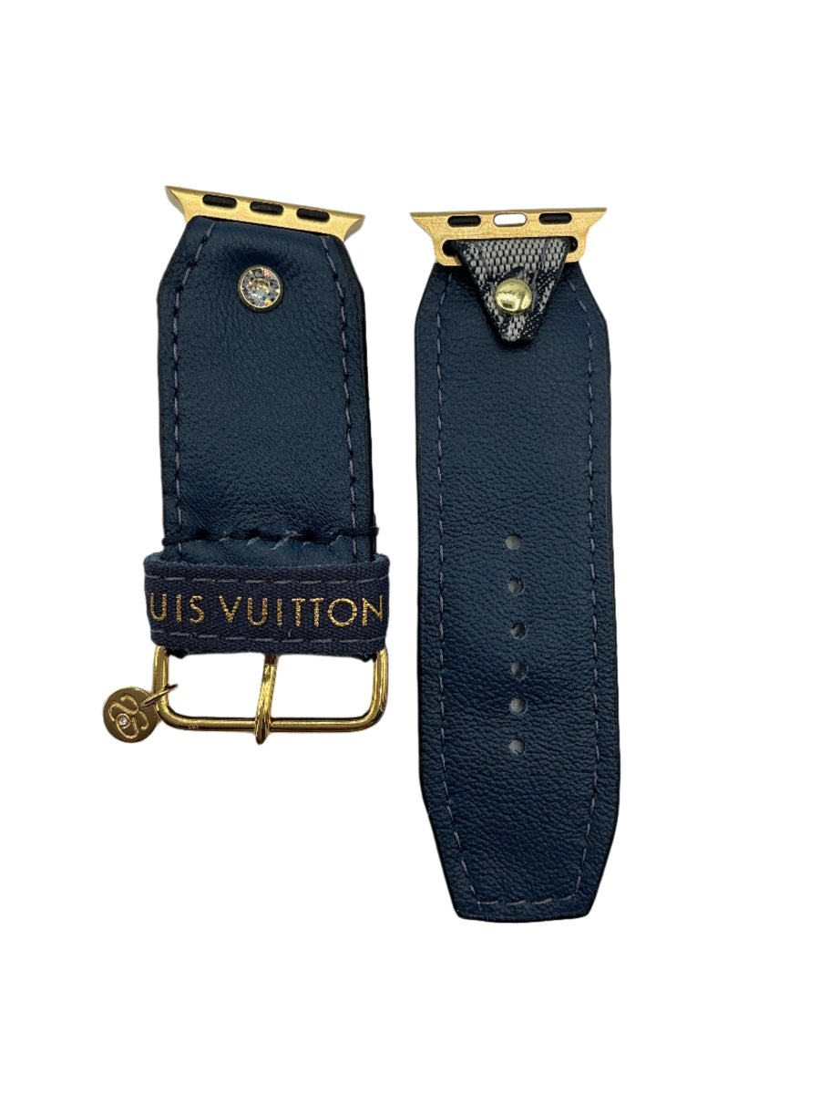 Ready to Ship - Upcycled LV Navy Mini Lin with Navy Jeckyll & Hyde wit ...