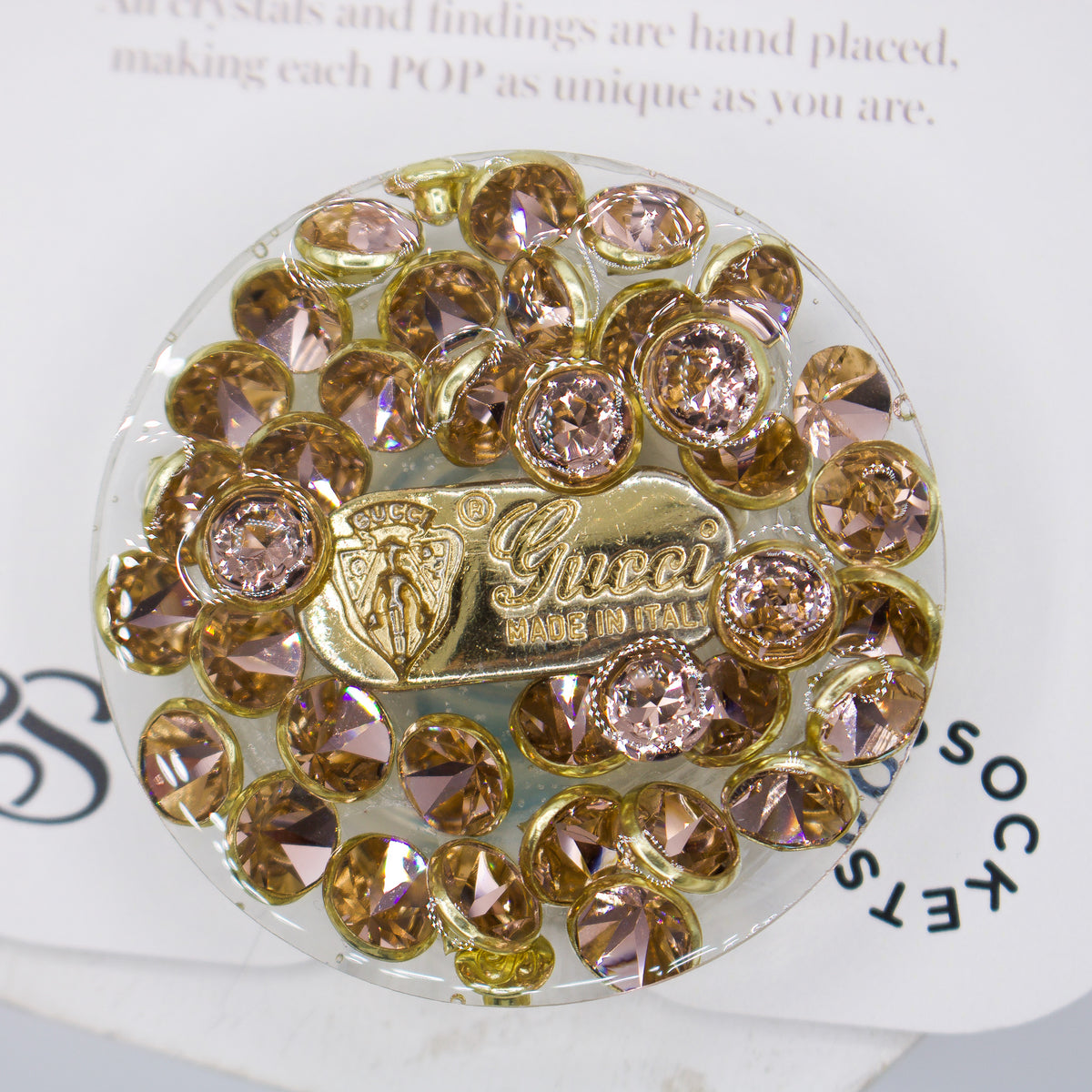 LOT #202 - Spark*l XL Pop-Socket - Vintage Rose & Gucci Plate