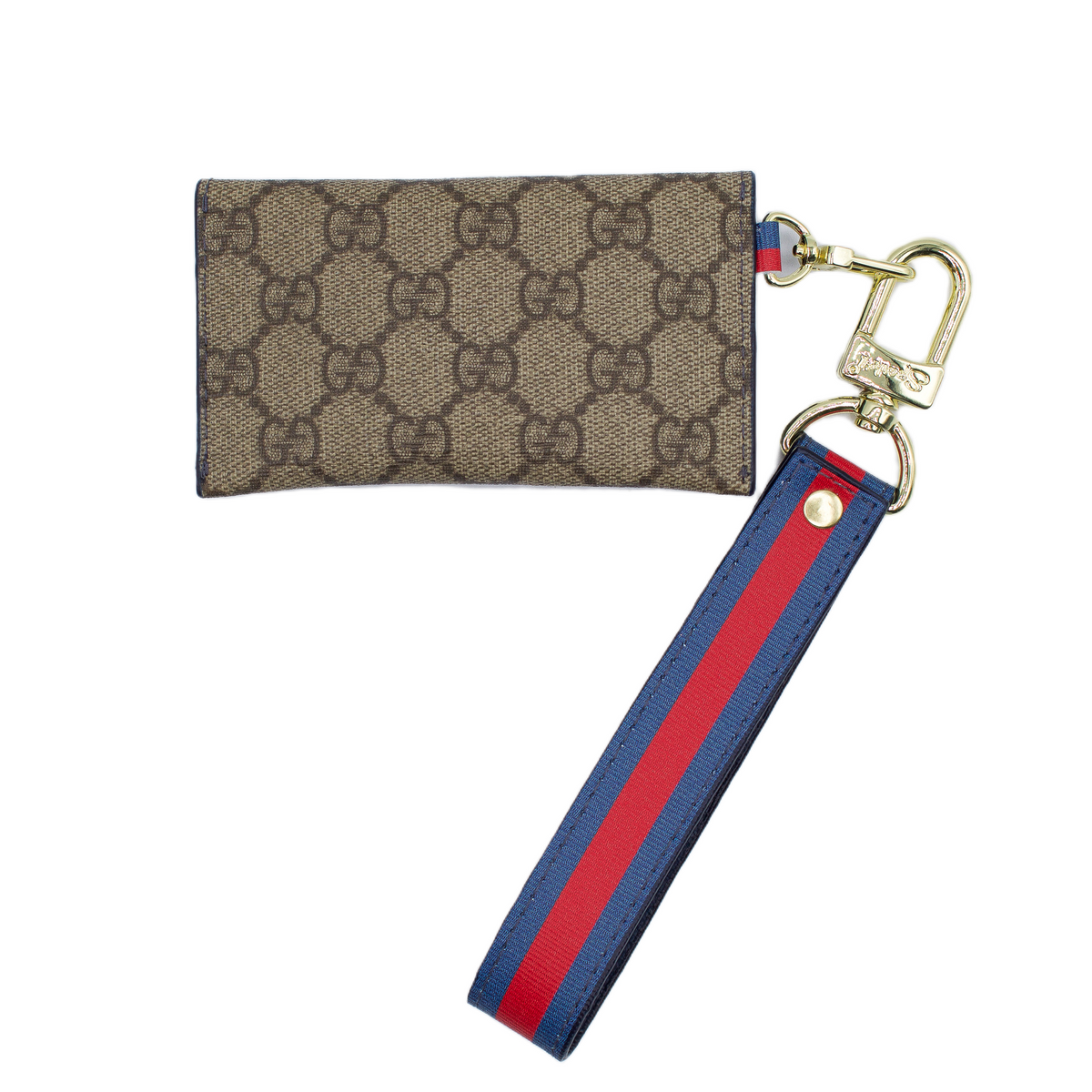 LOT #202 - Upcycled Brown Webbed GG Envelope Wallet and Red & Blue Rig ...