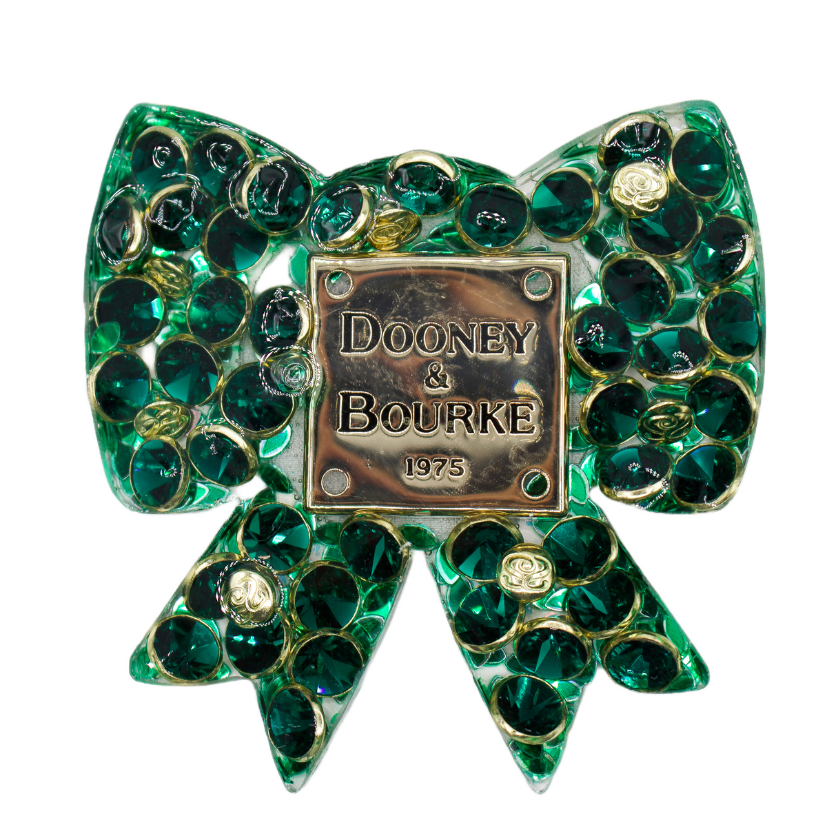 LOT #252 - Spark*l XL Bow Pop-Socket - Emerald Crystals with Dooney