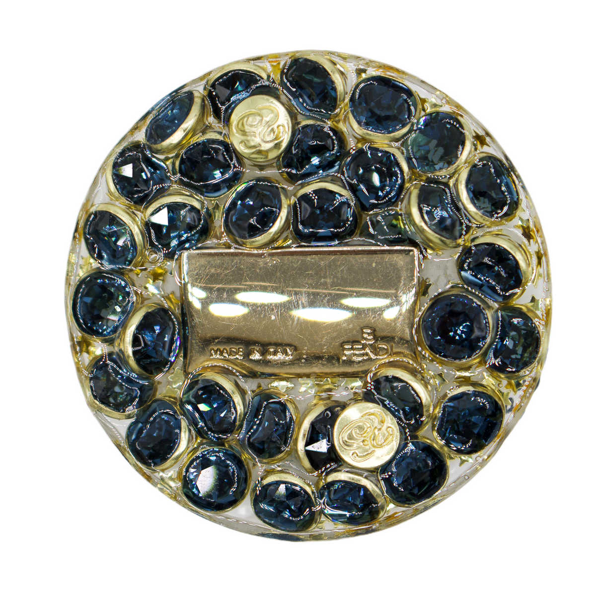 Spark*l XL Pop-Socket - Montana Crystals with Gold Fendi Hardware