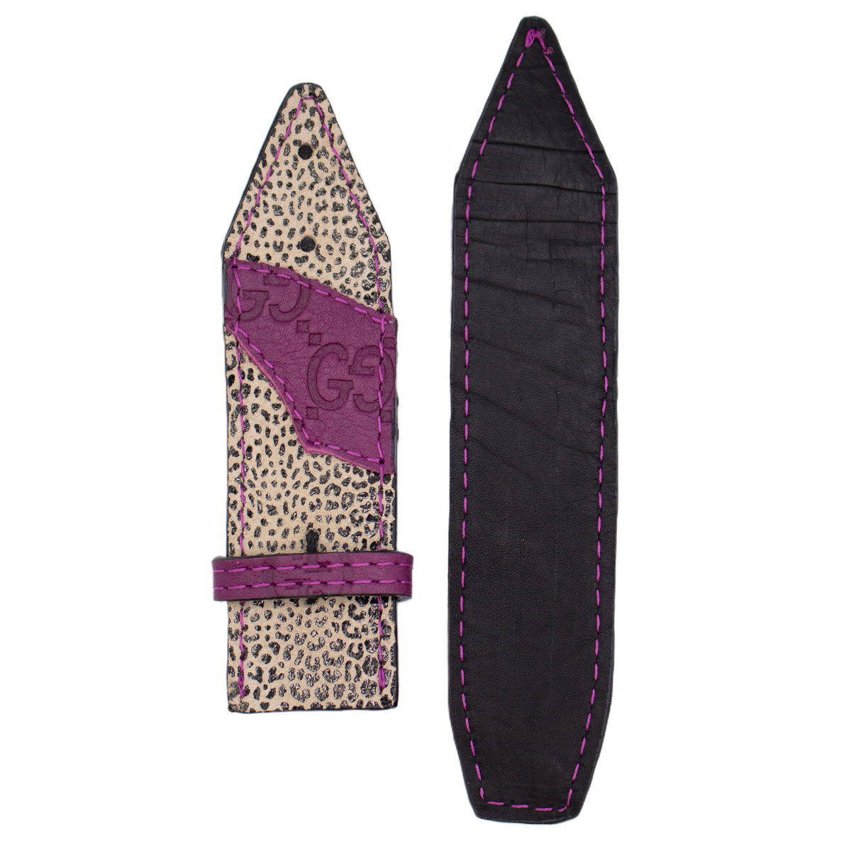 LOT #249 - Upcycled Purple GG Custom Camo with Gattino Watchband (Size ...