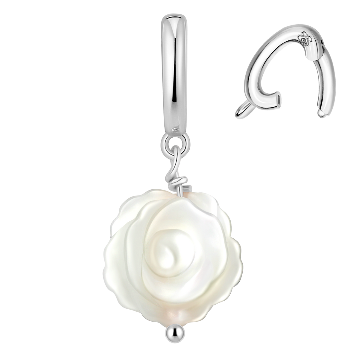 Interchangeable White Rosette Charm – Spark*l