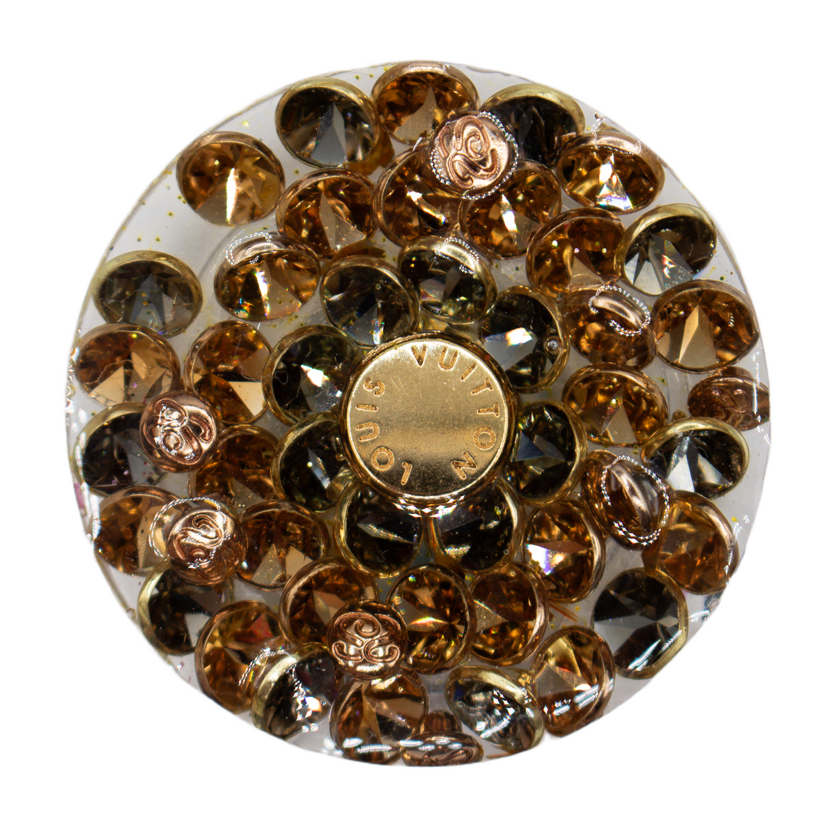 LOT #229 - Spark*l XL Pop-Socket - Light Colorado Topaz & Black Diamon